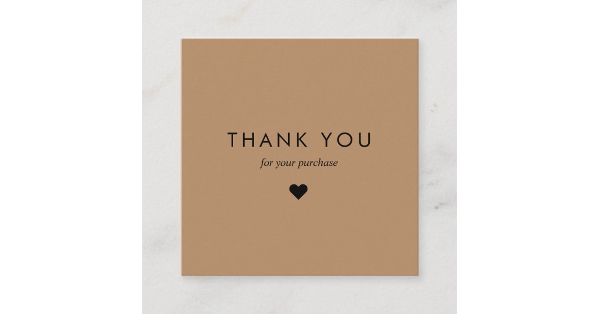 Custom Brown Typography Business QR Code Thank You Discount Card | Zazzle
