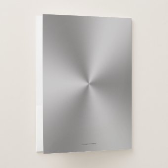 Custom Brushed Metal Look Pocket Folder | Zazzle
