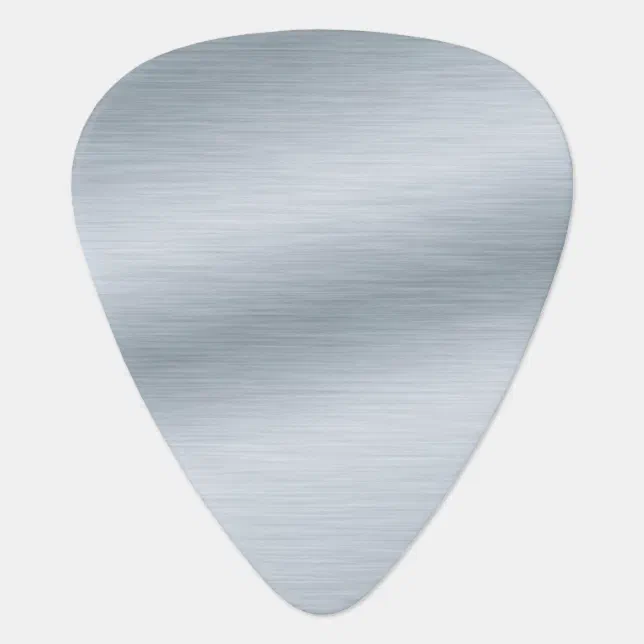 Custom Brushed Silver Look Art Guitar Pick | Zazzle
