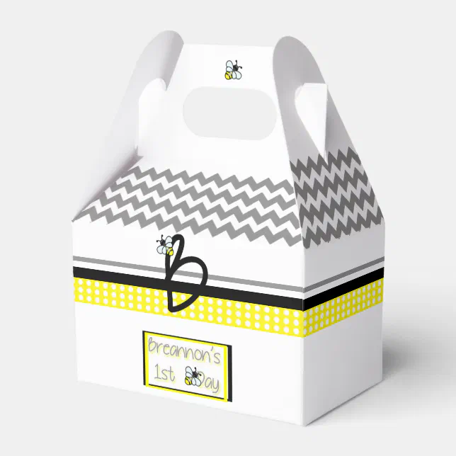 Custom Bumble Bee Birthday Favor Box | Zazzle