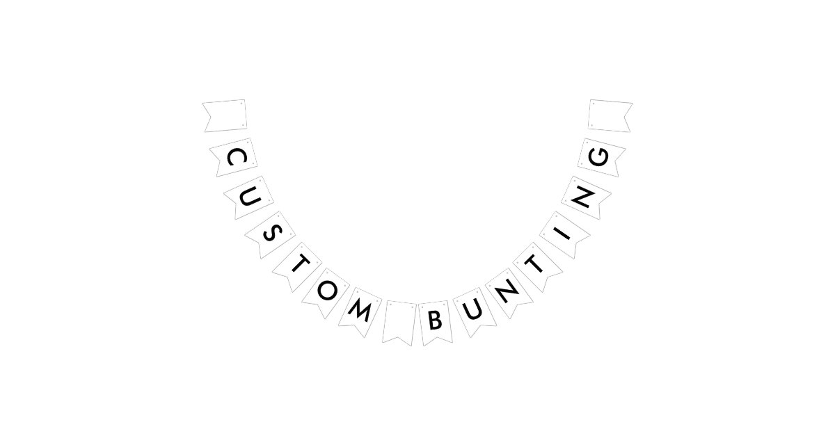 Custom Bunting Banner - Swallowtail | Zazzle
