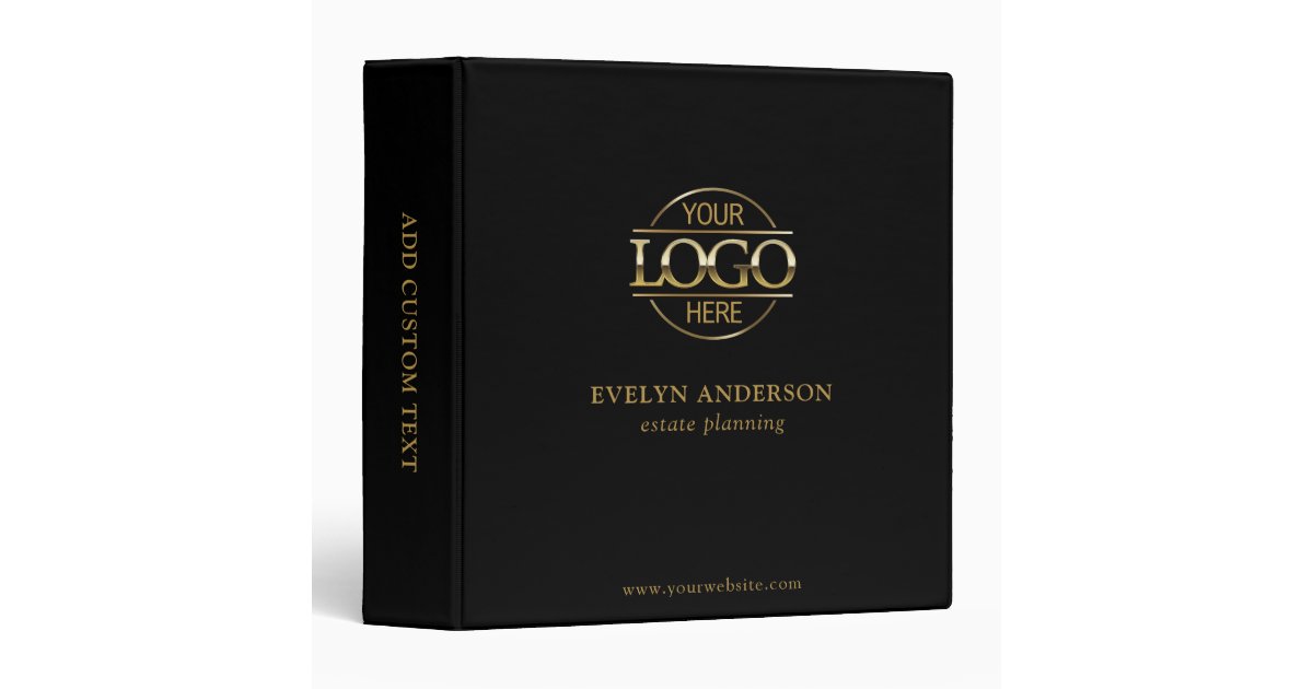 Custom Busines Logo Professional Corporate Records 3 Ring Binder | Zazzle
