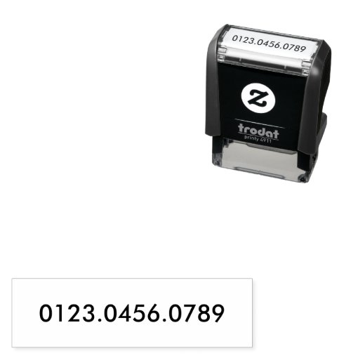 Custom Business Account Number Self-inking Stamp | Zazzle