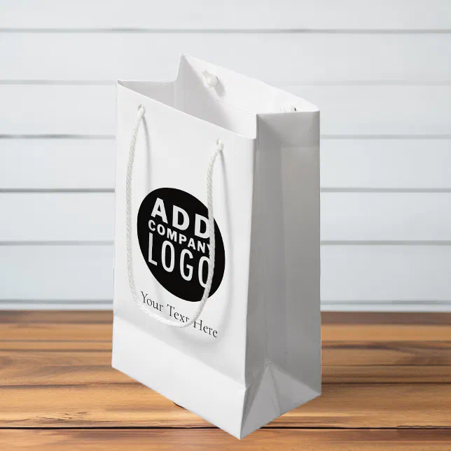 Custom Business Add A Logo Small Gift Bag | Zazzle
