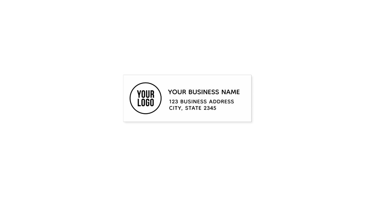 Custom business address label self-inking stamp | Zazzle