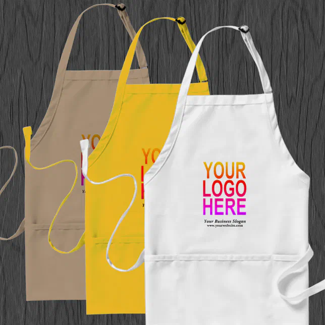 Custom Business Apron Company Logo Employee Staff | Zazzle