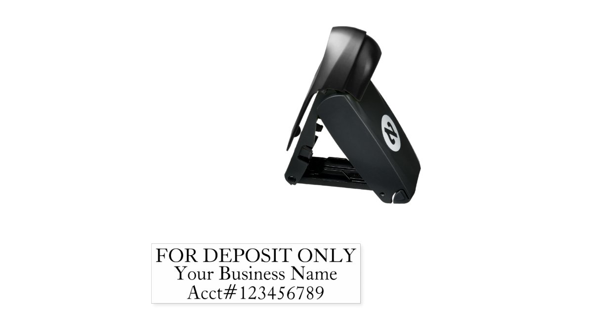 Custom Business Bank For Deposit Only Rubber Stamp | Zazzle