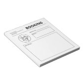 Custom Business Booking Request Book Logo Notepad | Zazzle