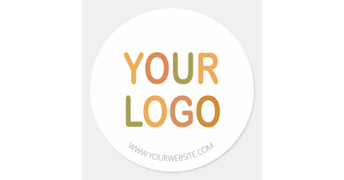 Custom Business Branding LOGO Classic Round Sticke Classic Round ...