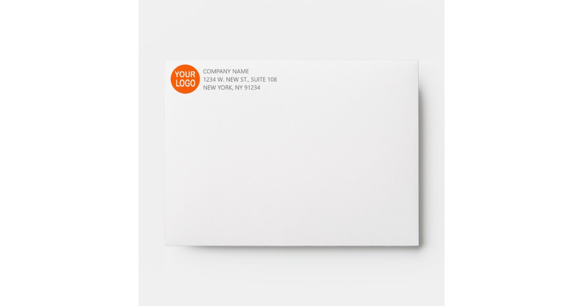 Custom Business Branding Logo Template Envelope | Zazzle