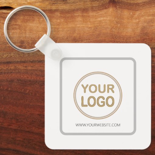 Custom Business Branding Logo Template Keychain | Zazzle