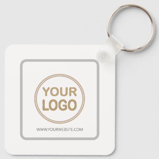 Custom Business Branding Logo Template Keychain | Zazzle