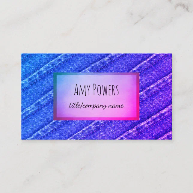 custom business card double sided blue and purple | Zazzle