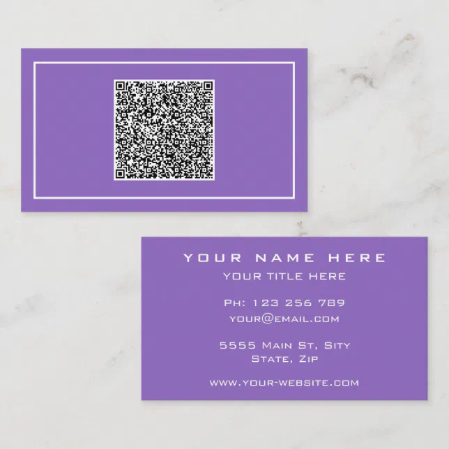 Custom Business Card with QR Code Scan Info | Zazzle