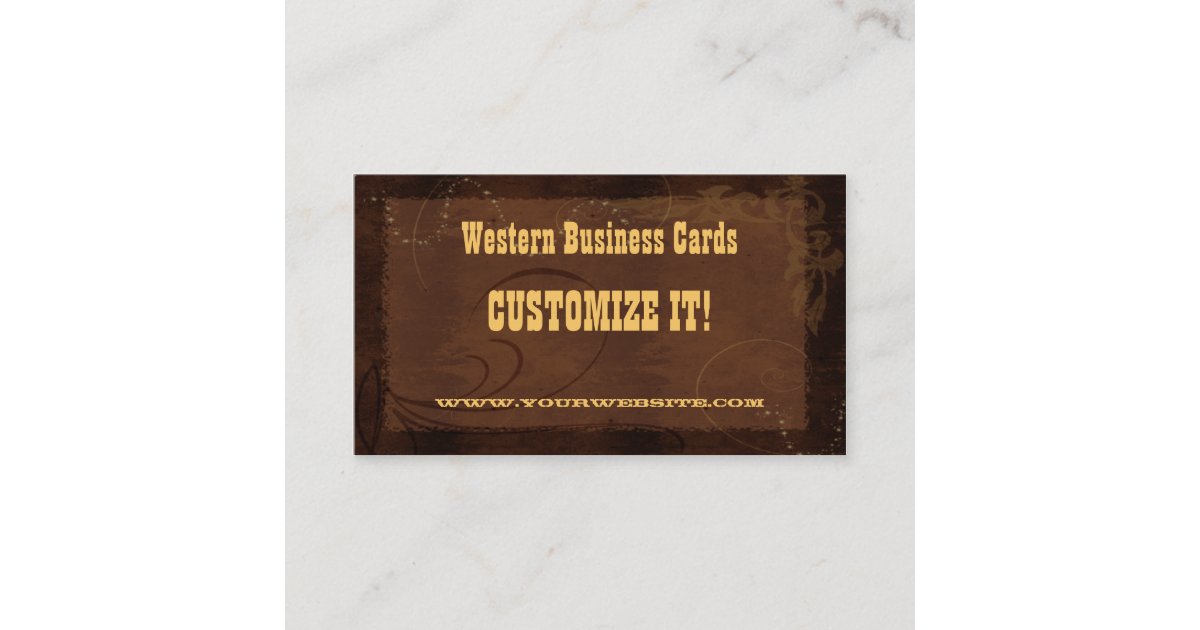 CUSTOM business Cards - Country Western | Zazzle