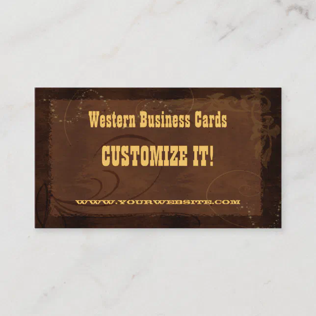 CUSTOM business Cards - Country Western | Zazzle
