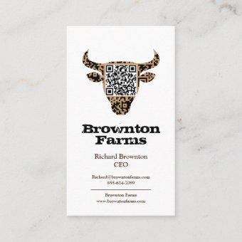 Custom Business Cards Western Cowboy Farm QR Code | Zazzle