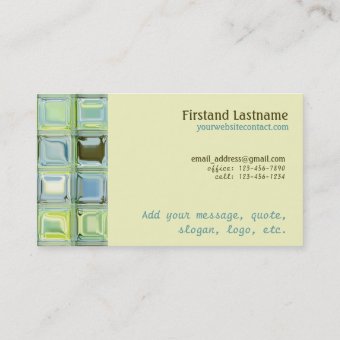 Custom Business Cards with Glass Tile Art | Zazzle