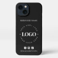 Custom Business Company Custom Logo & Social Media iPhone Case | Zazzle