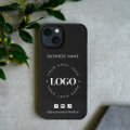 Custom Business Company Custom Logo & Social Media iPhone Case | Zazzle