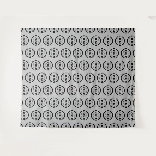 Custom Business Company Logo Backdrop Grey | Zazzle