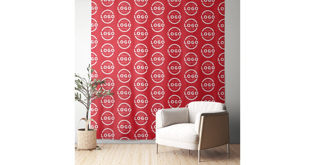 Custom Business Company Logo Backdrop Red | Zazzle