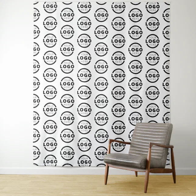 Custom Business Company Logo Backdrop White | Zazzle