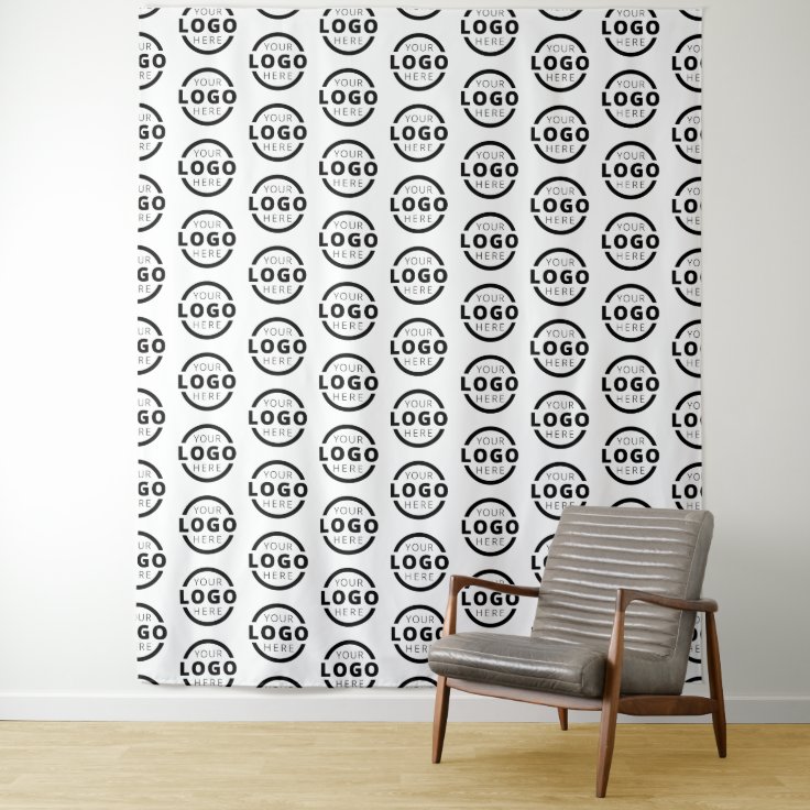 Custom Business Company Logo Backdrop White | Zazzle