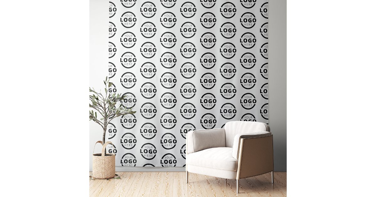 Custom Business Company Logo Backdrop White | Zazzle