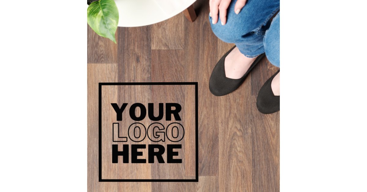 Custom Business Company Logo Branded Professional Floor Decals | Zazzle
