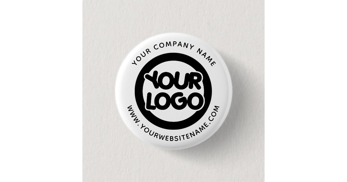 Custom Business Company Logo Button | Zazzle