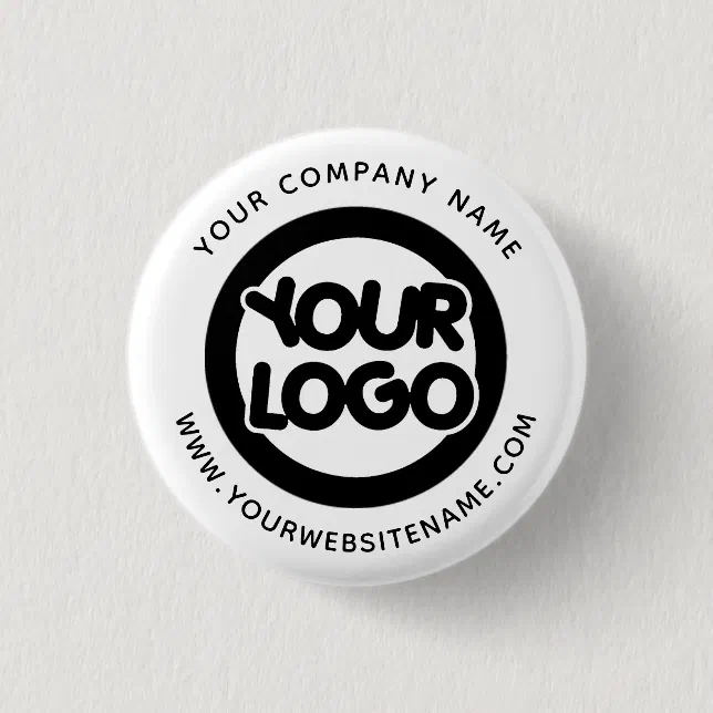 Custom Business Company Logo Button | Zazzle