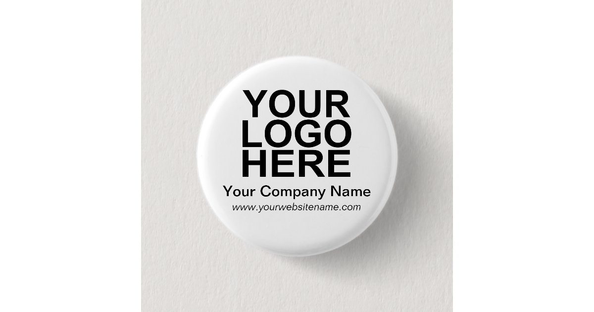 Custom Business Company Logo Button | Zazzle