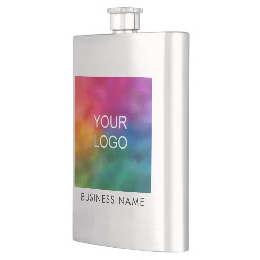 Custom Business Company Logo Here Template Best Flask | Zazzle