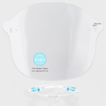 Custom Business Company Logo Office Staff Employee Face Shield | Zazzle