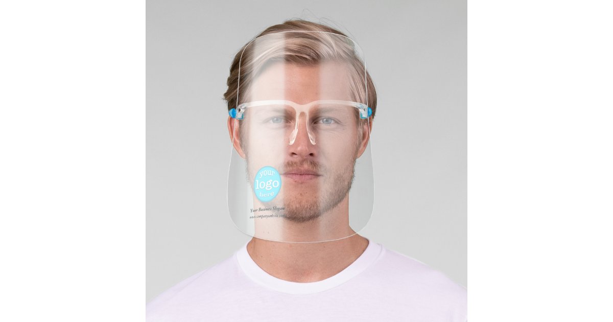 Custom Business Company Logo Office Staff Employee Face Shield | Zazzle