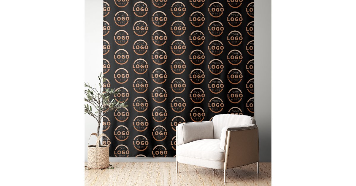 Custom Business Company Logo Pattern Backdrop | Zazzle
