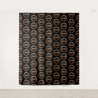 Custom Business Company Logo Pattern Backdrop | Zazzle