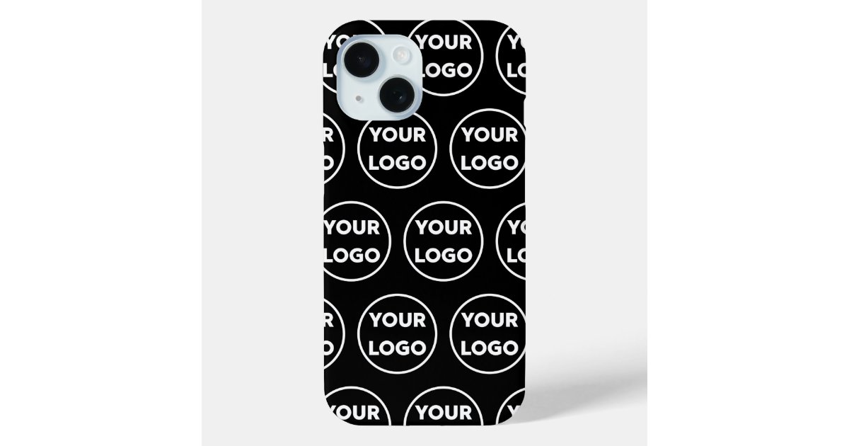 Custom Business Company Logo Pattern on Black Case-Mate iPhone Case ...