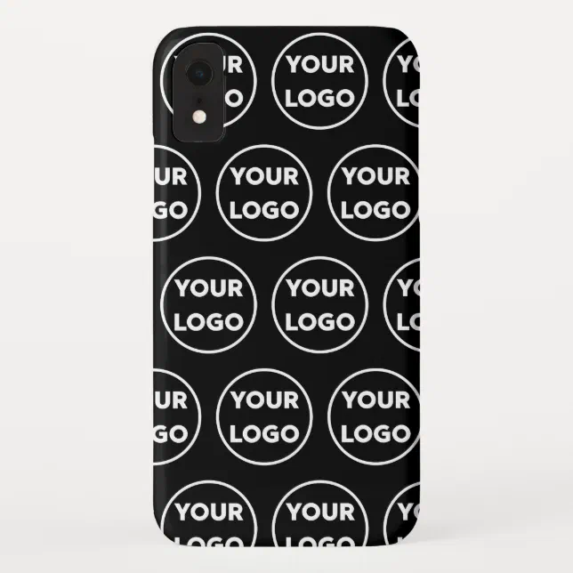 Custom Business Company Logo Pattern on Black Case-Mate iPhone Case ...