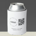 Custom Business Company Logo QR Code Minimalist Can Cooler | Zazzle