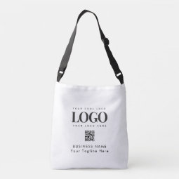 Custom Business Company Logo Qr Code Minimalist Crossbody Bag | Zazzle