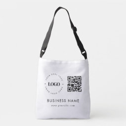 Custom Business Company Logo QR Code Scan & Text Crossbody Bag | Zazzle