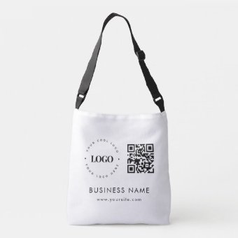 Custom Business Company Logo QR Code Scan & Text Crossbody Bag | Zazzle