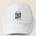 Custom Business Company QR Code & Text Minimalist Trucker Hat | Zazzle