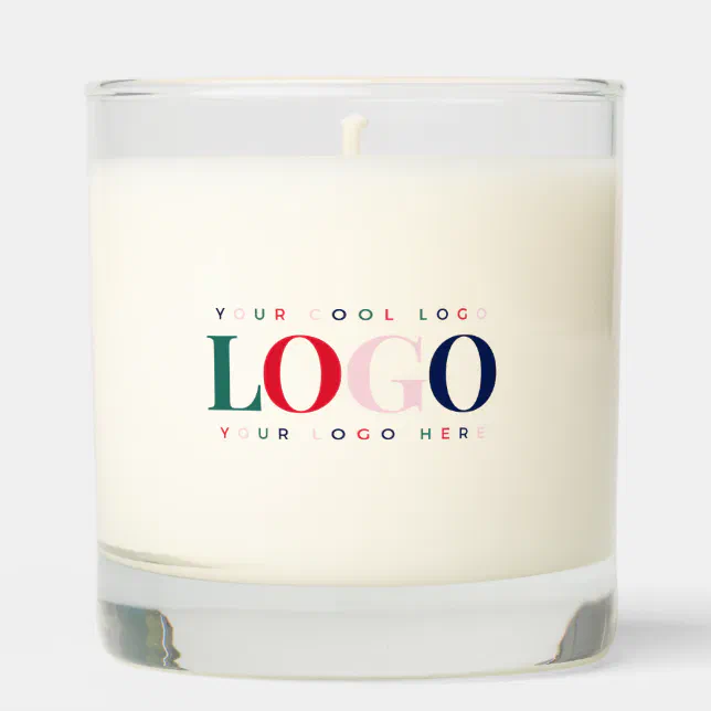 Custom Business Company Rectangle Colorful Logo Scented Candle | Zazzle