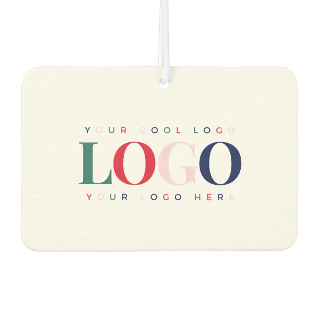 Custom Business Company Rectangle Logo Colorful Air Freshener | Zazzle
