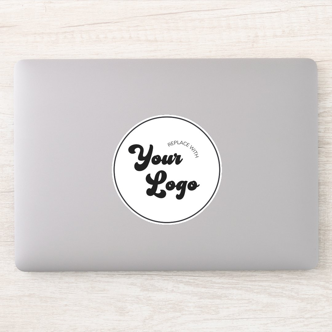 Custom Business Company Round Circle Logo Laptop S Sticker | Zazzle