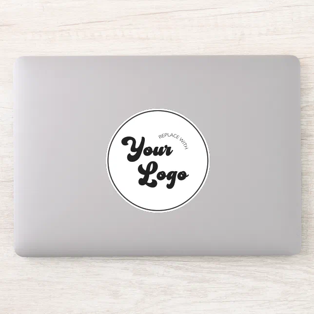 Custom Business Company Round Circle Logo Laptop S Sticker | Zazzle
