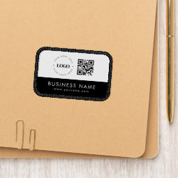 Custom Business Company Team Logo QR Code & Text Patch | Zazzle